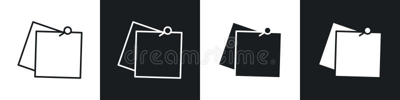 Note sticky icon stock vector. Illustration of white - 341335163
