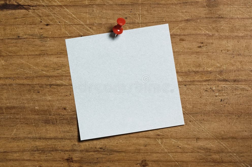 Note with Tack. stock image. Image of fasten, board, sticky - 5365621