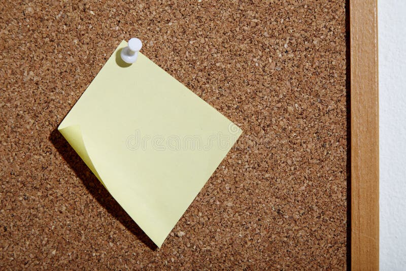 Note on tack board stock image. Image of abstract, cork - 69250109