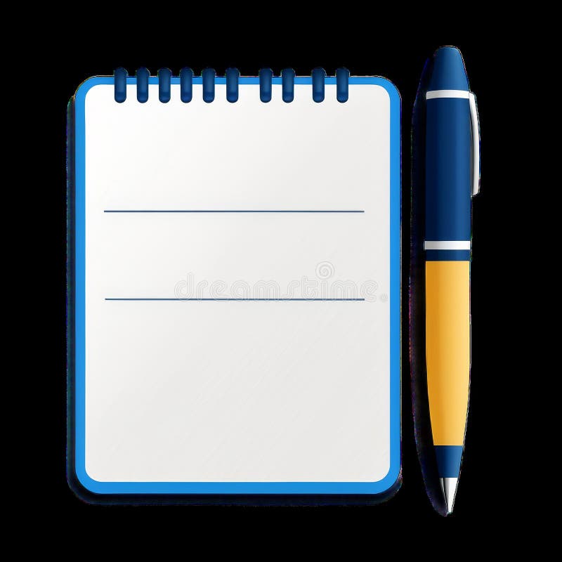 Note-Taking App Icon Featuring a Notepad and Pen Stock Photo ...