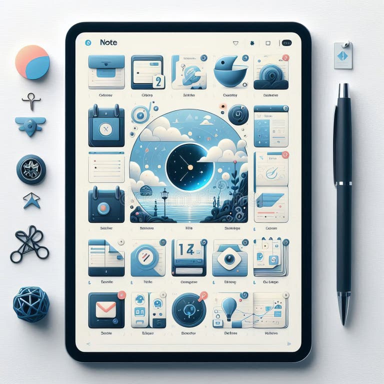 Note Taking App Interface with Note Organization, Text Formatti Stock ...