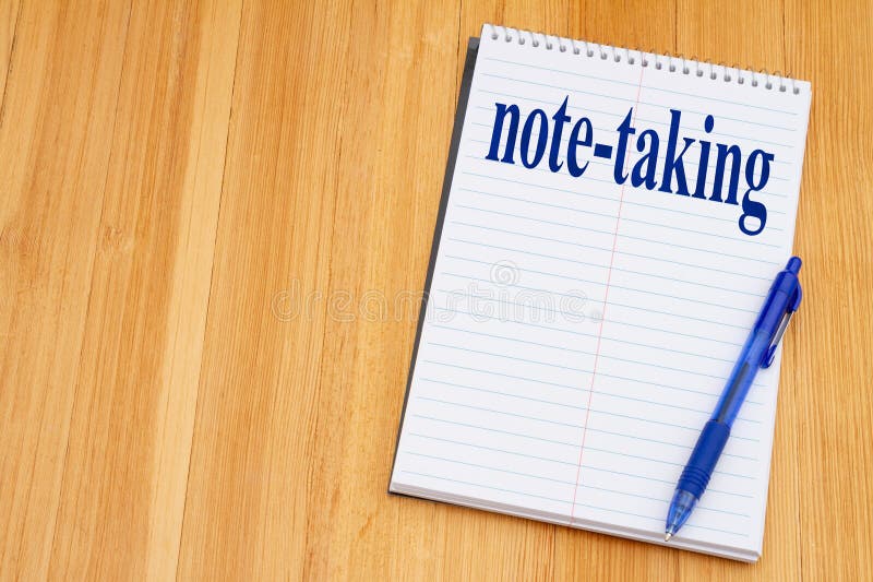 Note-taking for a Course on Retro Old Lined Notepad and Pen on ...