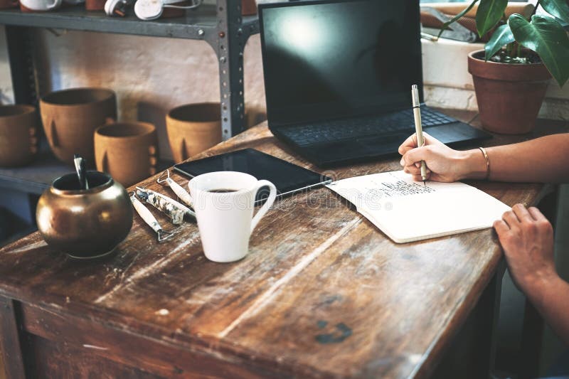 Note-taking is Essential To Success. an Unrecognizable Business Owner ...