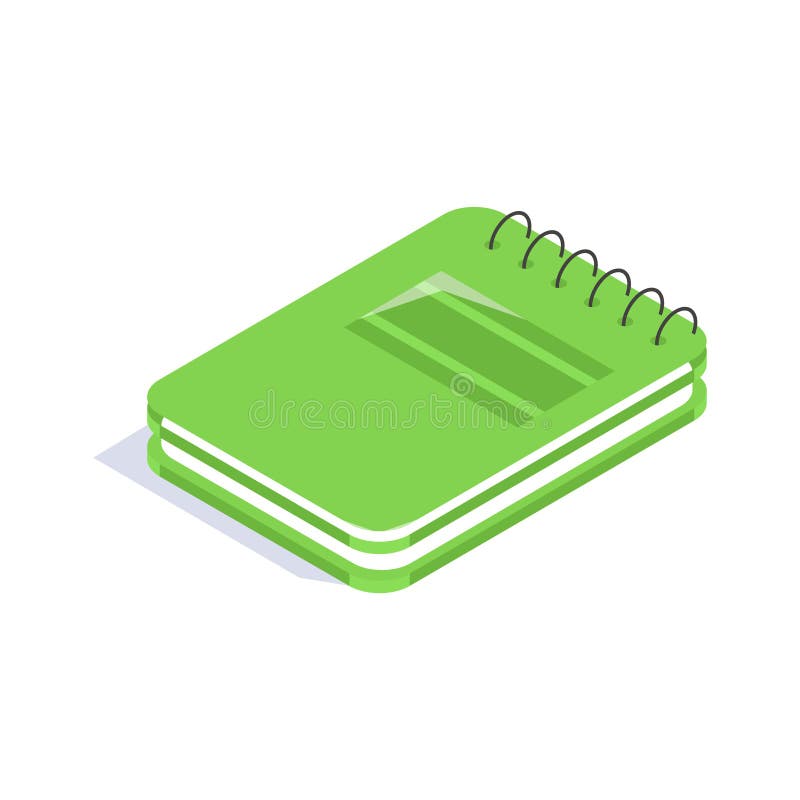 Note Taking, Organization, Concept Icon of Notebook in Isometric Style ...