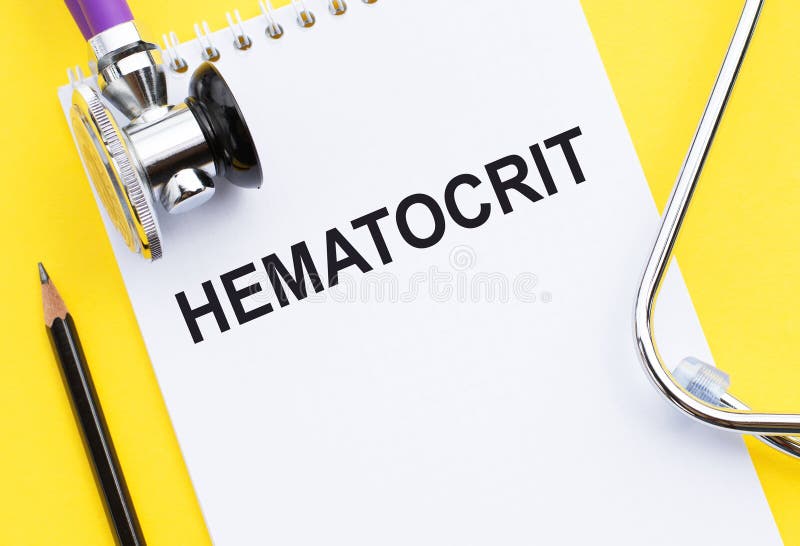 Note with Text Hematocrit HCT on Table in Doctor Office Stock Image ...