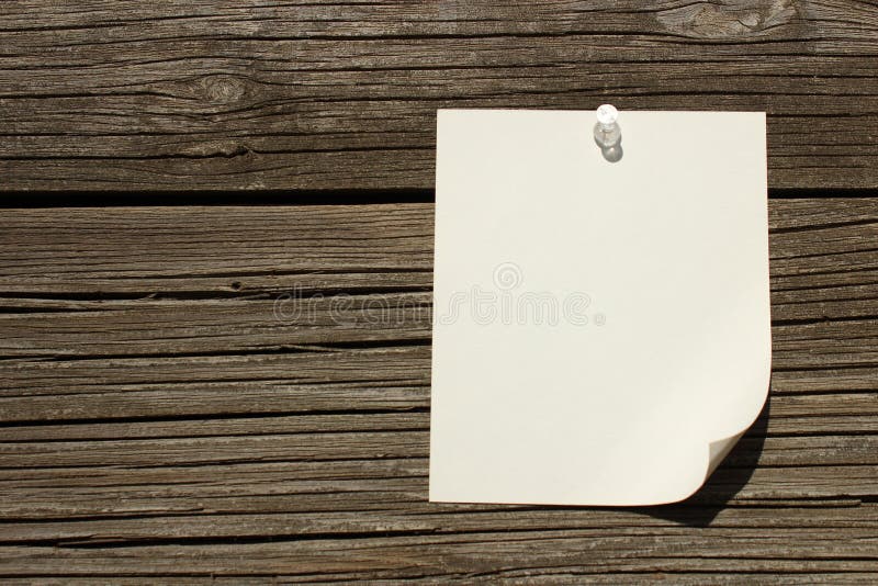 Thumb tacked note stock image. Image of board, stuck, organize - 4147583
