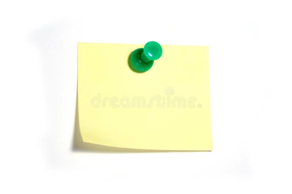 Note with thumbtack stock image. Image of blank, hanging - 1761455