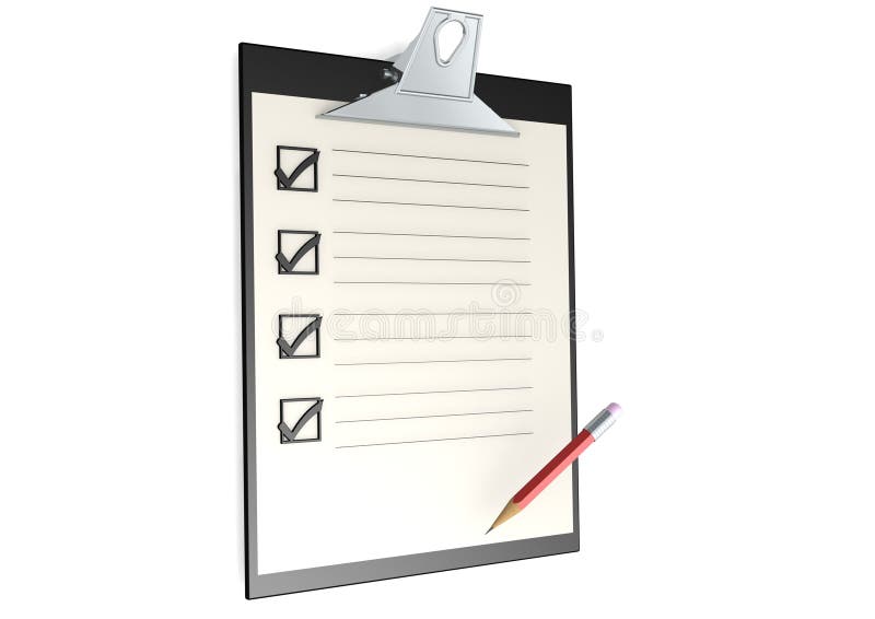 Note with tick mark icons stock illustration. Illustration of multiple ...