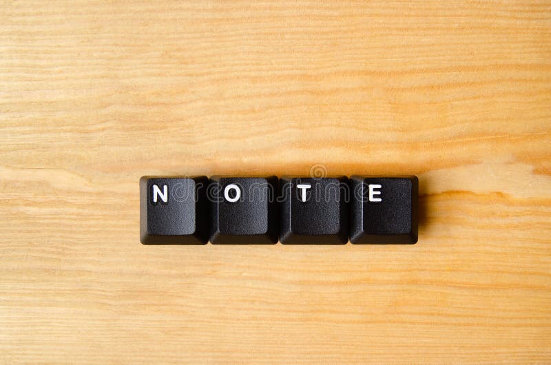 Note word stock photo. Image of concept, buttons, tech - 98423490