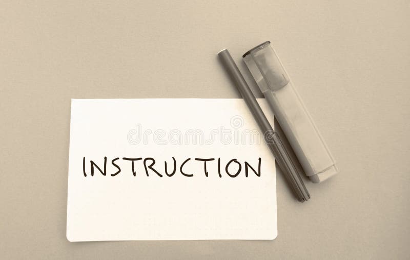 Note with the Words Instruction and Markers. Rules and Guidelines. a ...