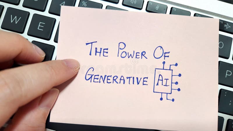 A Note with the Words the Power of Generative AI Placed on Keyboard ...