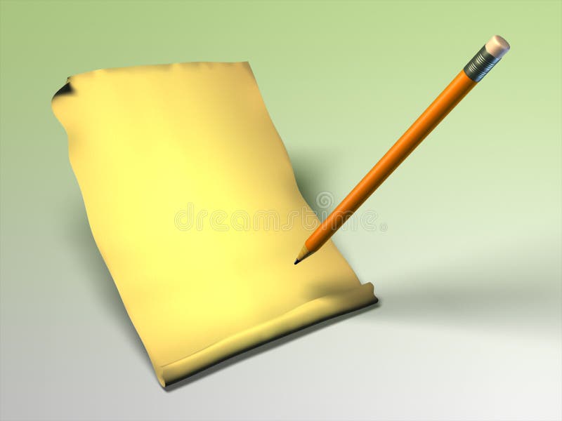 Note writing stock illustration. Illustration of pencil - 4868408