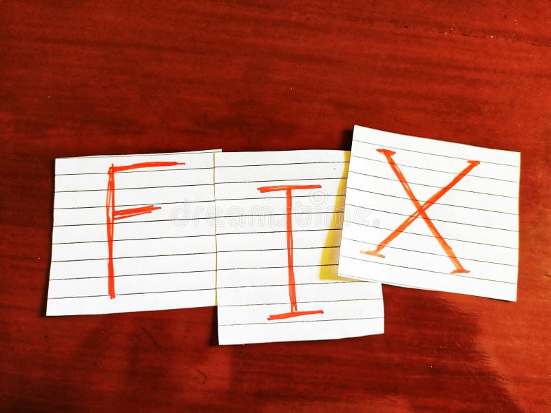 A Note Writing, Caption, Inscription Fix Reminder or Advice on a Note ...