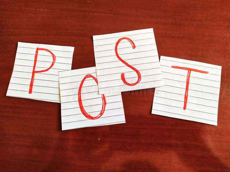 A Note Writing, Caption, Inscription Post Reminder or Advice on a Note ...