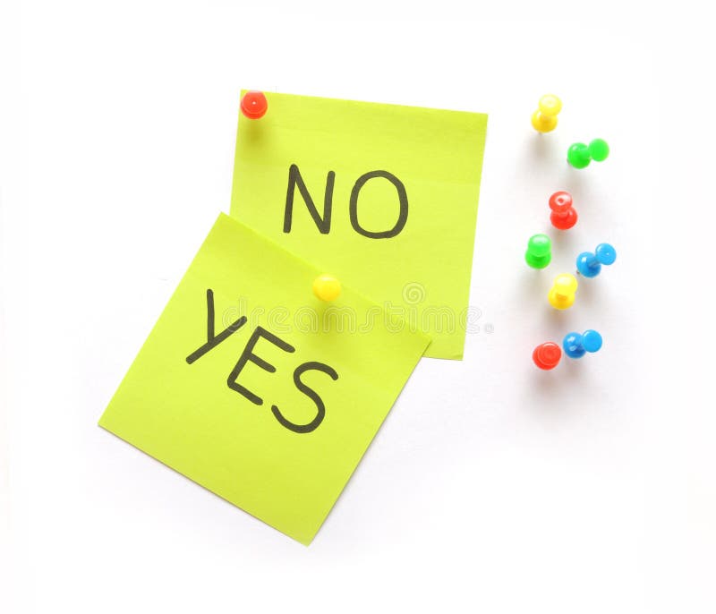 Note With Yes And No Marks Picture. Image: 13778181