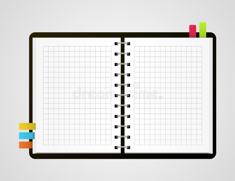 Open notebook stock illustration. Illustration of school - 19377589