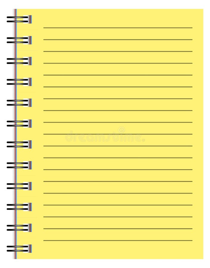Notepad with lines stock vector. Illustration of message - 12790421