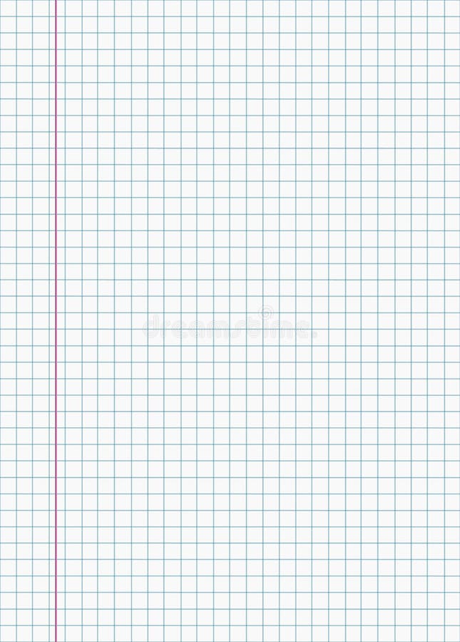 A Sheet of School Notebook in a Ruler with a Slanting Line. School ...