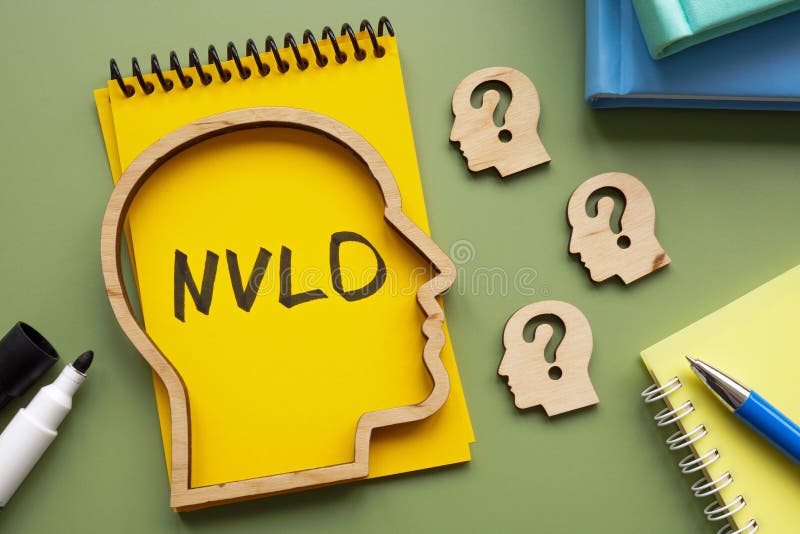 Notebook with Abbreviation NVLD Nonverbal Learning Disability and Head ...