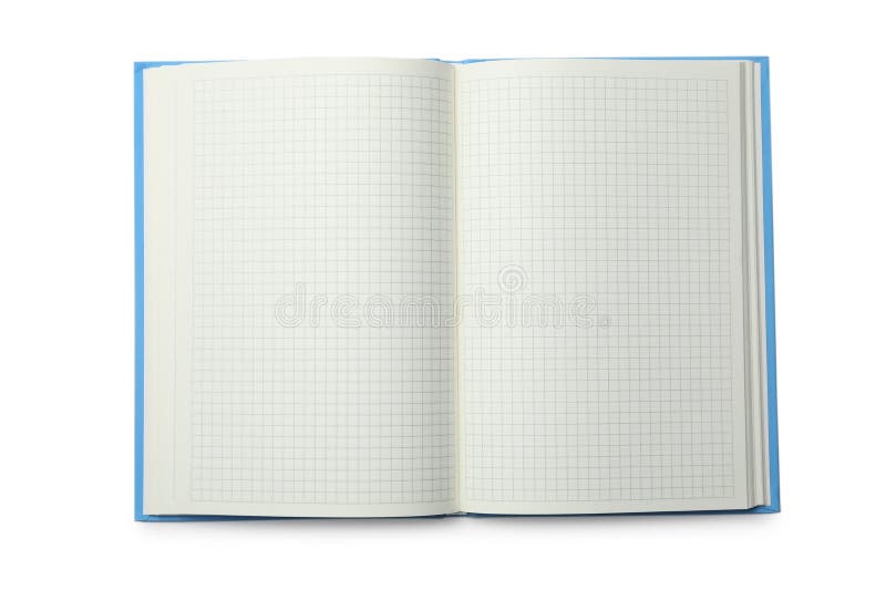 Notebook Aberto E Elegante Em Branco Foto de Stock - Imagem de ...