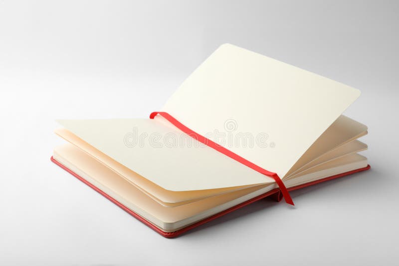 Notebook Aberto Estilo Com Folhas Em Branco Imagem de Stock - Imagem de ...
