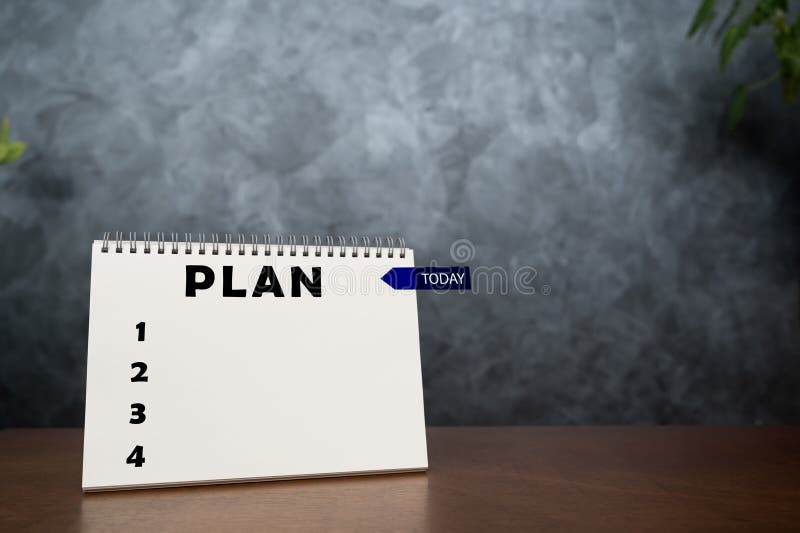 Notebook with Action Plan and Today S Stickers on Wooden Table, To-do ...