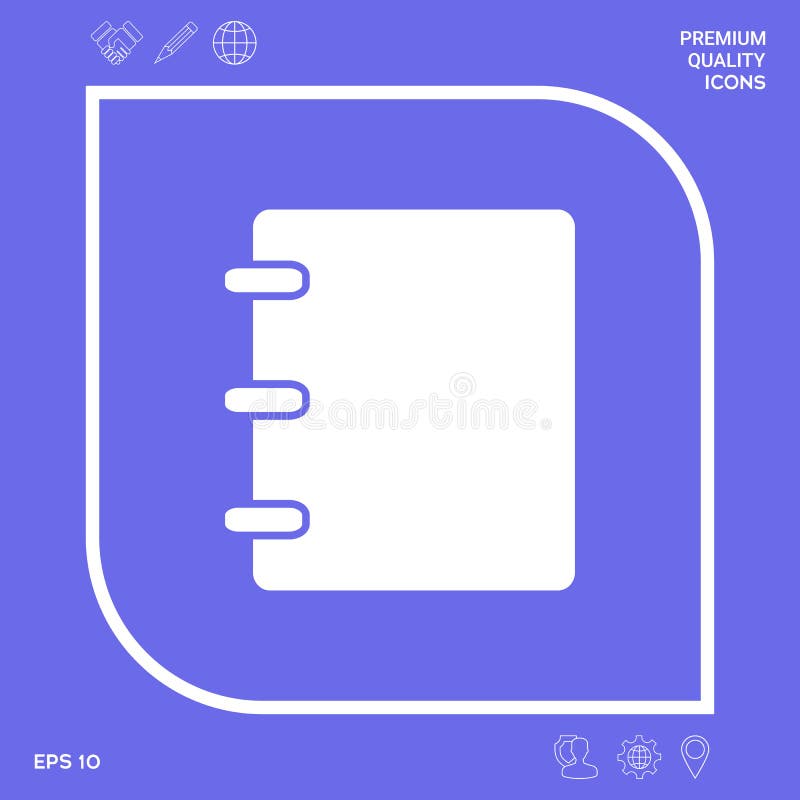 Notebook, Address, Phone Book Icon with Blank Cover. Graphic Elements ...