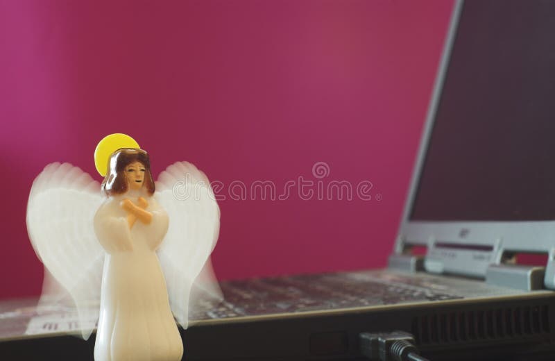 Notebook angel stock image. Image of keyboard, computer - 3803817
