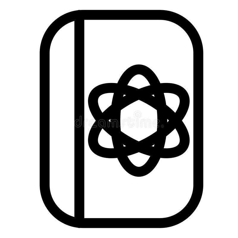 Notebook with Atom Symbol - Modern Education or Office Icon Symbol ...