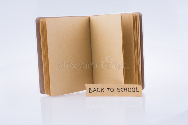 Notebook and Back To School Title Stock Image - Image of classroom ...