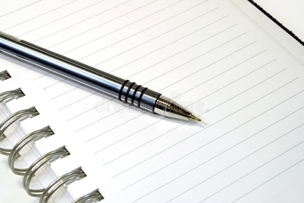 Notebook and ball pen 2. stock image. Image of storage - 2089167