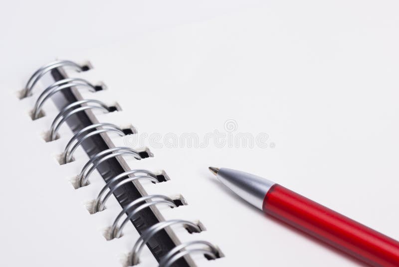 Notebook and ball-pen stock photo. Image of writing, paper - 28509862