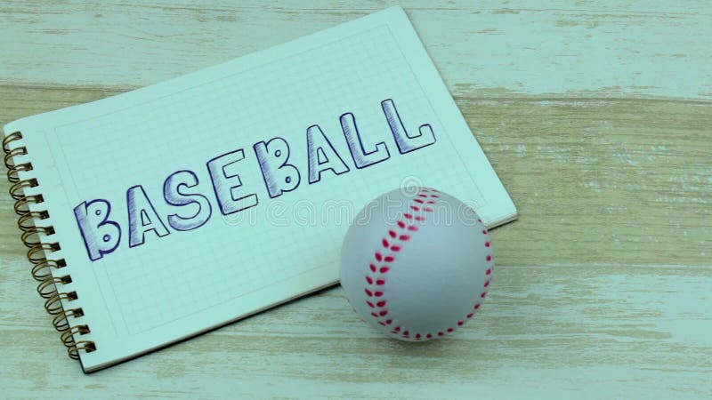Notebook Baseball and a Ball Stock Footage - Video of small, sports ...