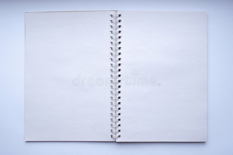 Notebook Binding with White Blank Sheet Stock Photo - Image of blank ...