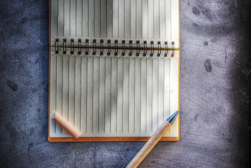 Notebook and blackboard stock photo. Image of product - 66131946