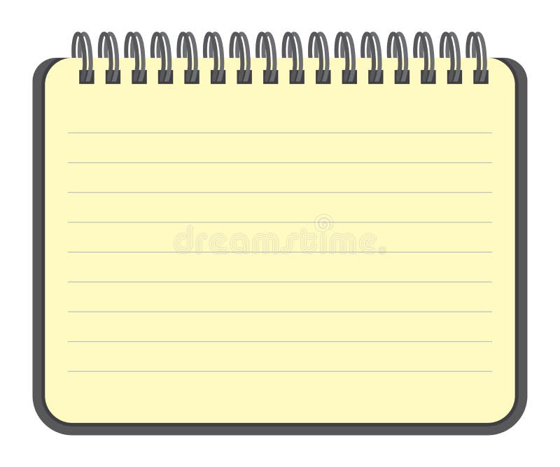 Notebook Blank with Metal Wire Stock Vector - Illustration of office ...