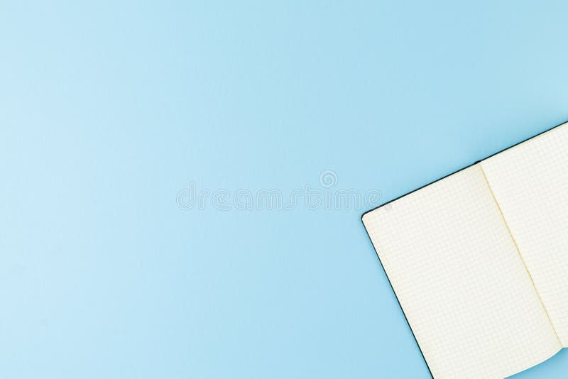 Notebook on Blue Isolated Background. Stock Image - Image of school ...