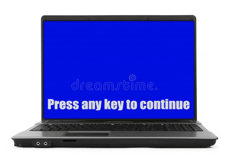 Notebook with blue screen stock photo. Image of blank - 7146388