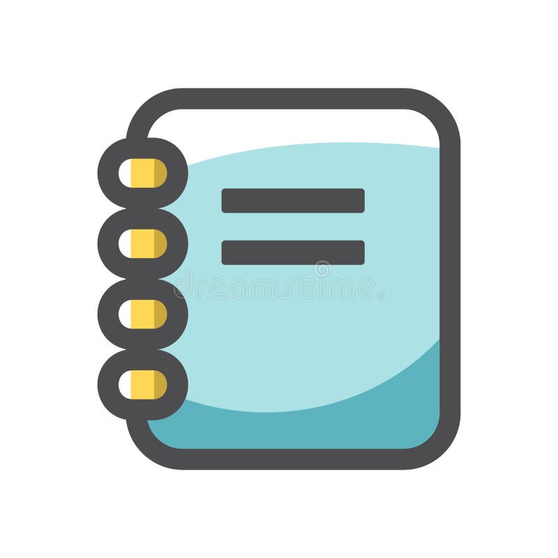 Notebook Blue Sketchpad Vector Icon Cartoon Illustration Stock Vector ...