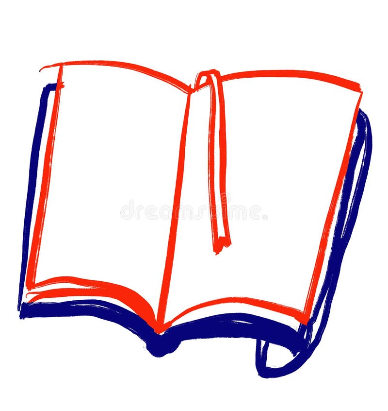 Notebook Book Primary Color Scheme Red Blue Yellow Object Hand Drawn ...