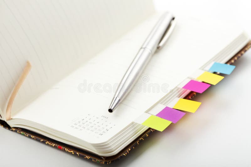 Notebook with Bookmark and Notepad Stock Image - Image of entertainment ...