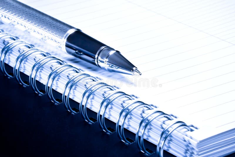 Notebook and Business Pen in Composition Stock Image - Image of ...