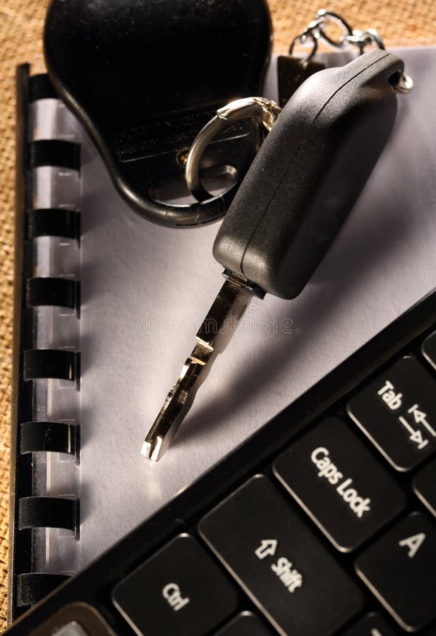 Car Key and Computer Keyboard Stock Image - Image of auto, computer ...