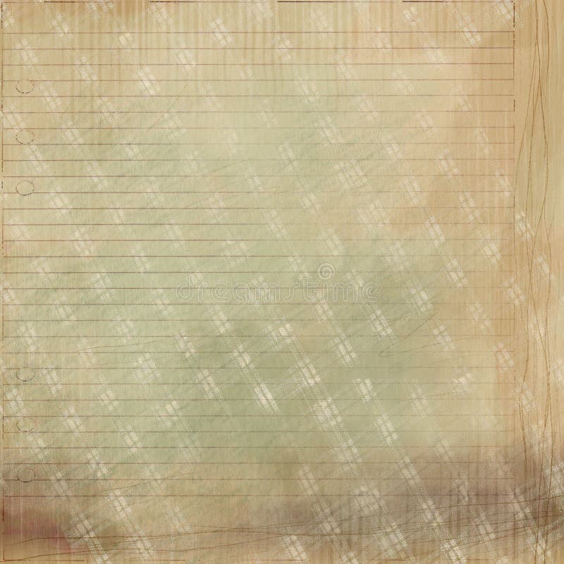 Notebook Check Worn Folded Grunge Paper Background Stock Illustration ...