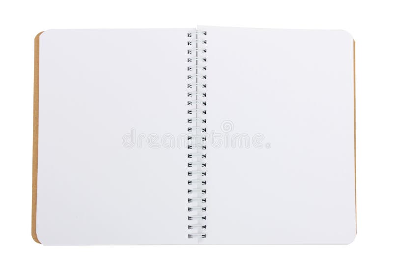 A Notebook Clean White Pages Lies Table with Paint Brushes. Flat Layout ...