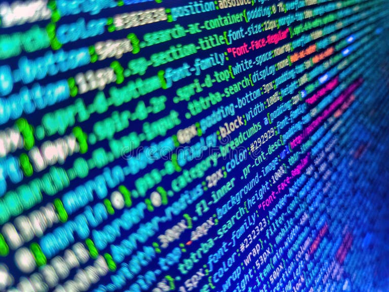 Notebook Closeup Photo. Coding Application by Programmer Developer ...