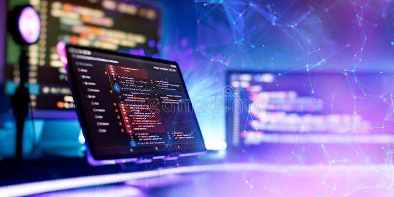 Notebook Closeup Photo. CSS, JavaScript and HTML Usage Stock Image ...