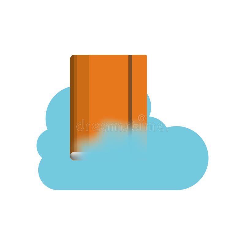 Notebook and Cloud Computing Design Stock Illustration - Illustration ...