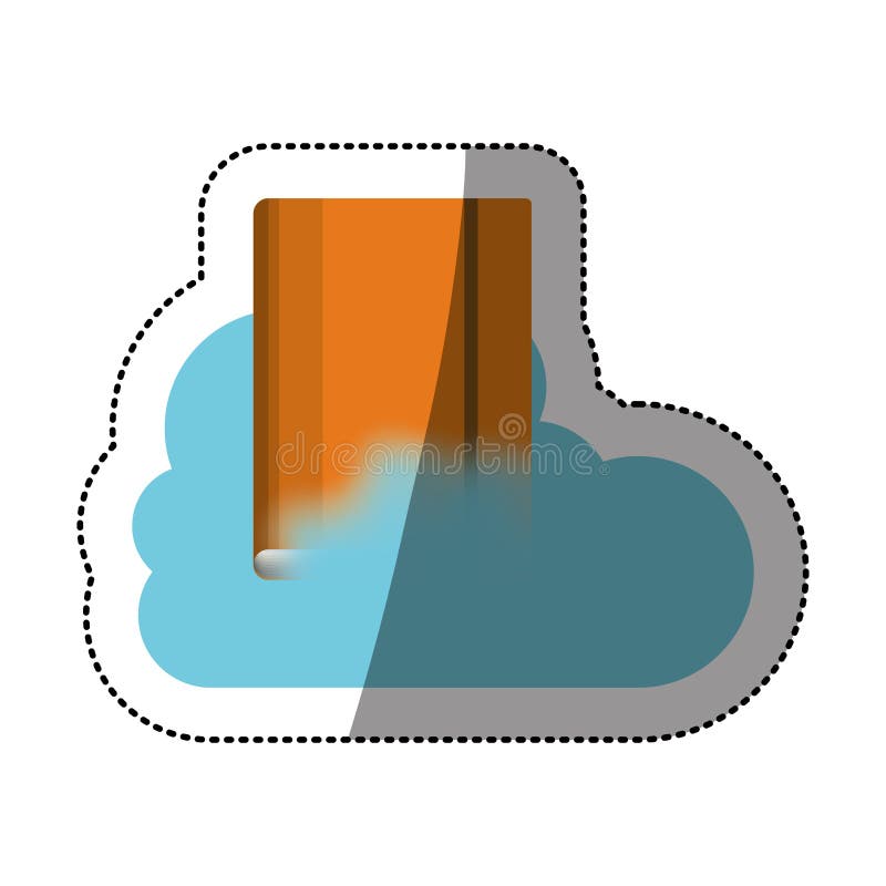 Notebook and Cloud Computing Design Stock Illustration - Illustration ...