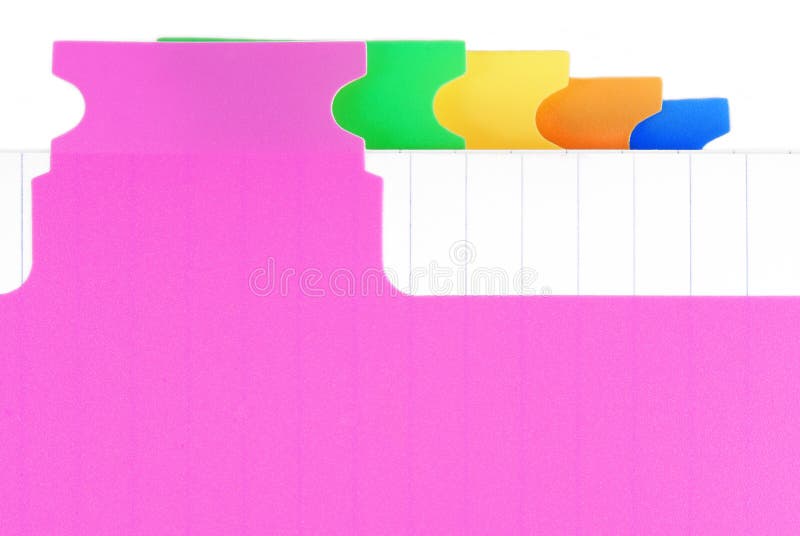 Notebook with color tabs stock photo. Image of blank - 48632276